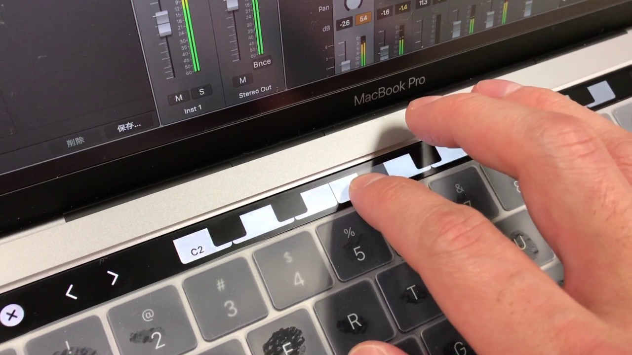 Logic Pro X on MacBook Pro with touch bar - YouTube