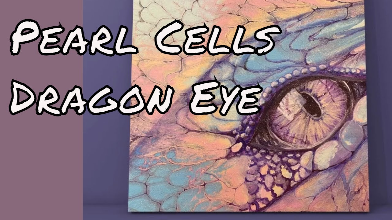 Dragon eye Pearl Cell Fluid Art Acrylic Painting- Easy Pearl Cell ...