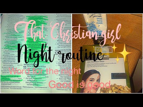 That Christian girl night routine | Bible study| Face mask | - YouTube