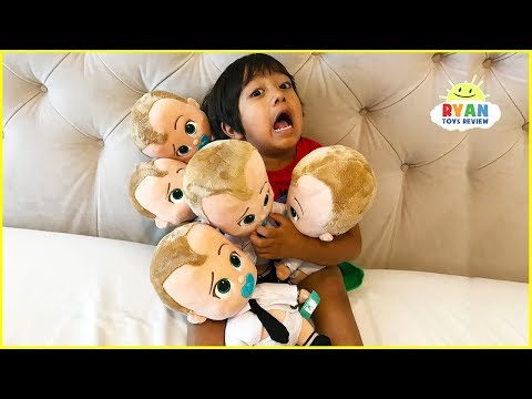 Escape the Babysitters with Ryan and Boss Baby!!!