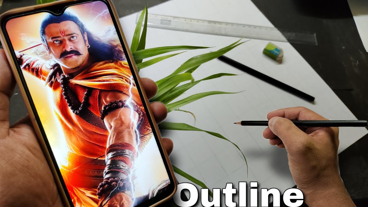 Draw Prabhas From Adipurush movie / How to draw adipurush /outline ...