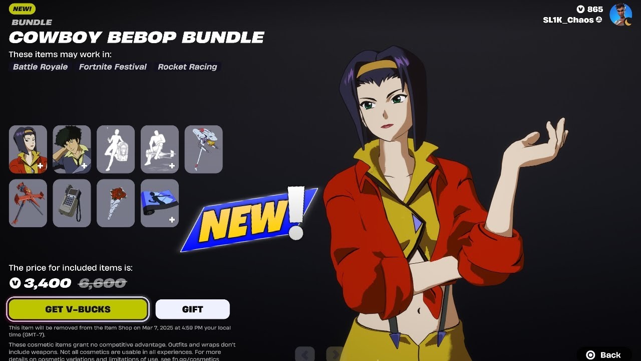 *New* COWBOY BEBOP SKINS Fortnite Item Shop [February 26th, 2025] - YouTube