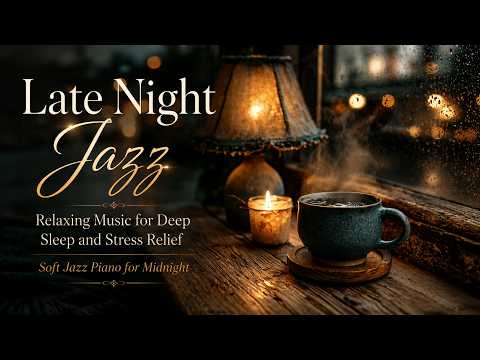 Gece Yarısı Cazı Derin Uyku İçin Rahatlatıcı Müzik Ve Stres Giderici Yumuşak Piyano Melodileri
