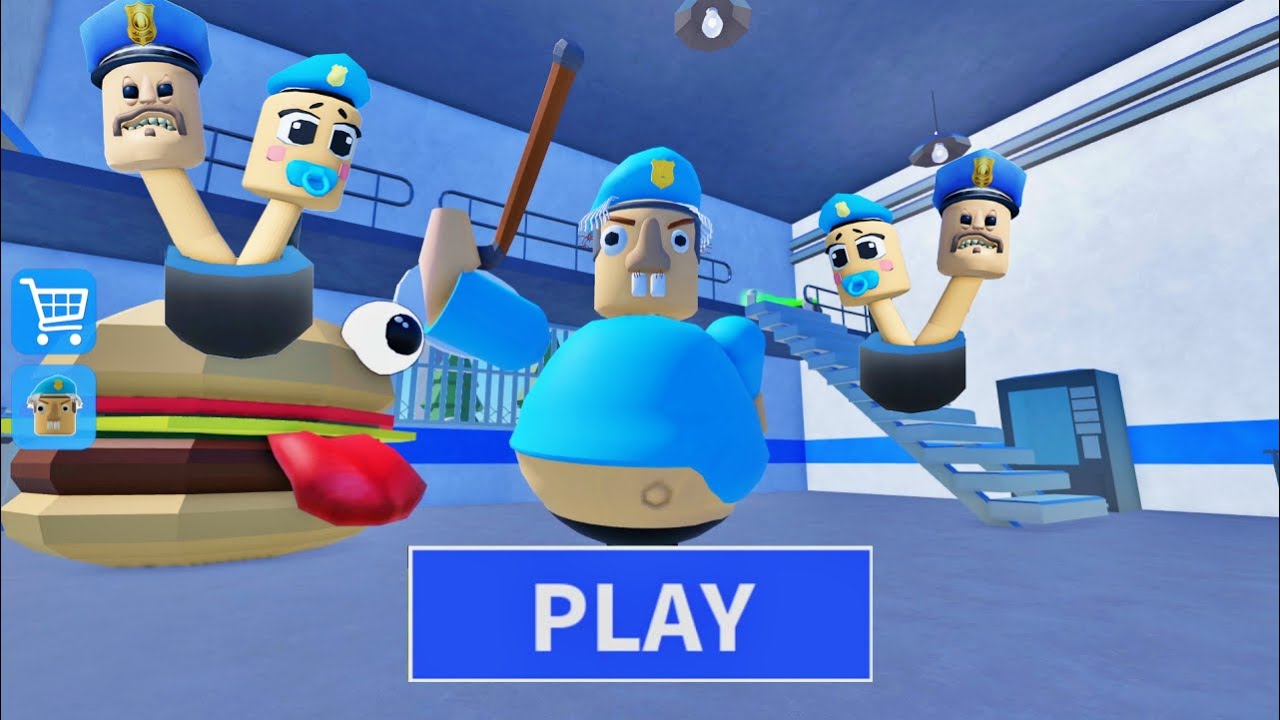 🍔 BILLY POLICE ESCAPE OBBY ROBLOX ALL JUMPSCARES FULL GAME WALKTHROUGH ...