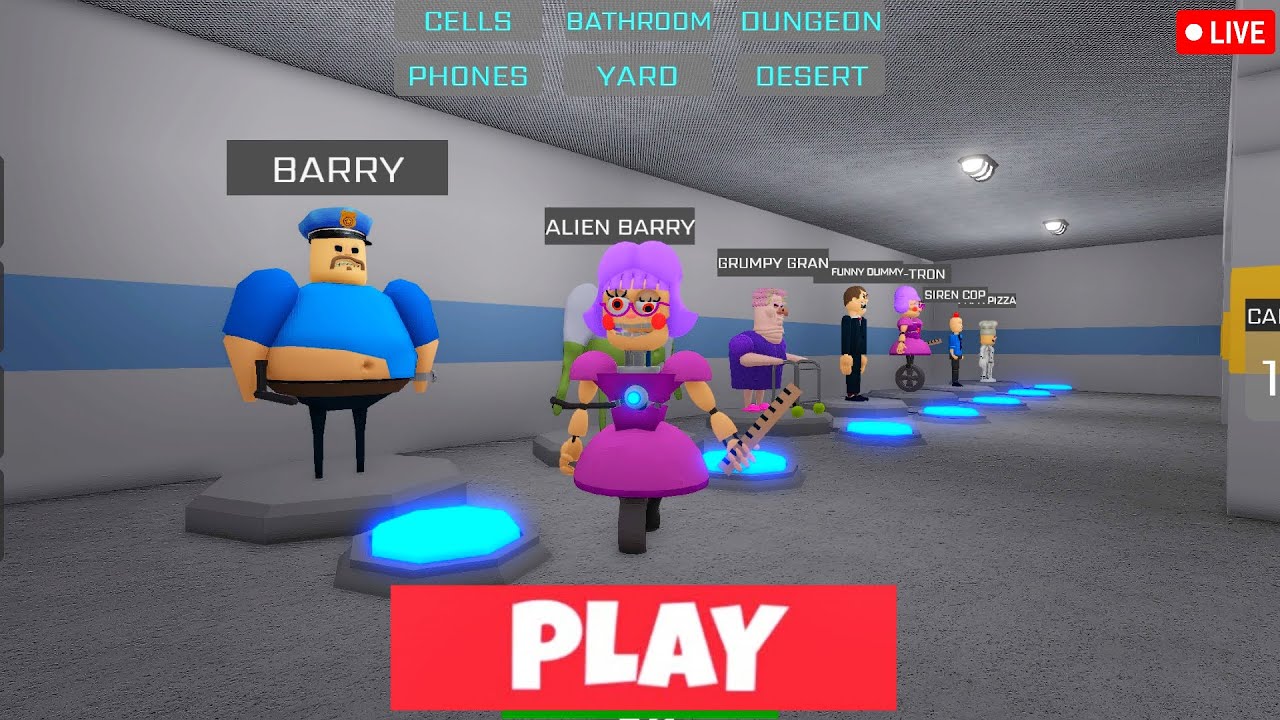 🔴LIVE | PLAYING As All NEW Barry MORPHS And USING POWERS ROBLOX BARRY'S ...