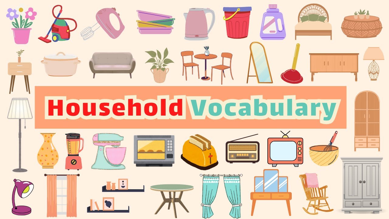 Household Vocabulary in English: Learn the Names of Different Household ...