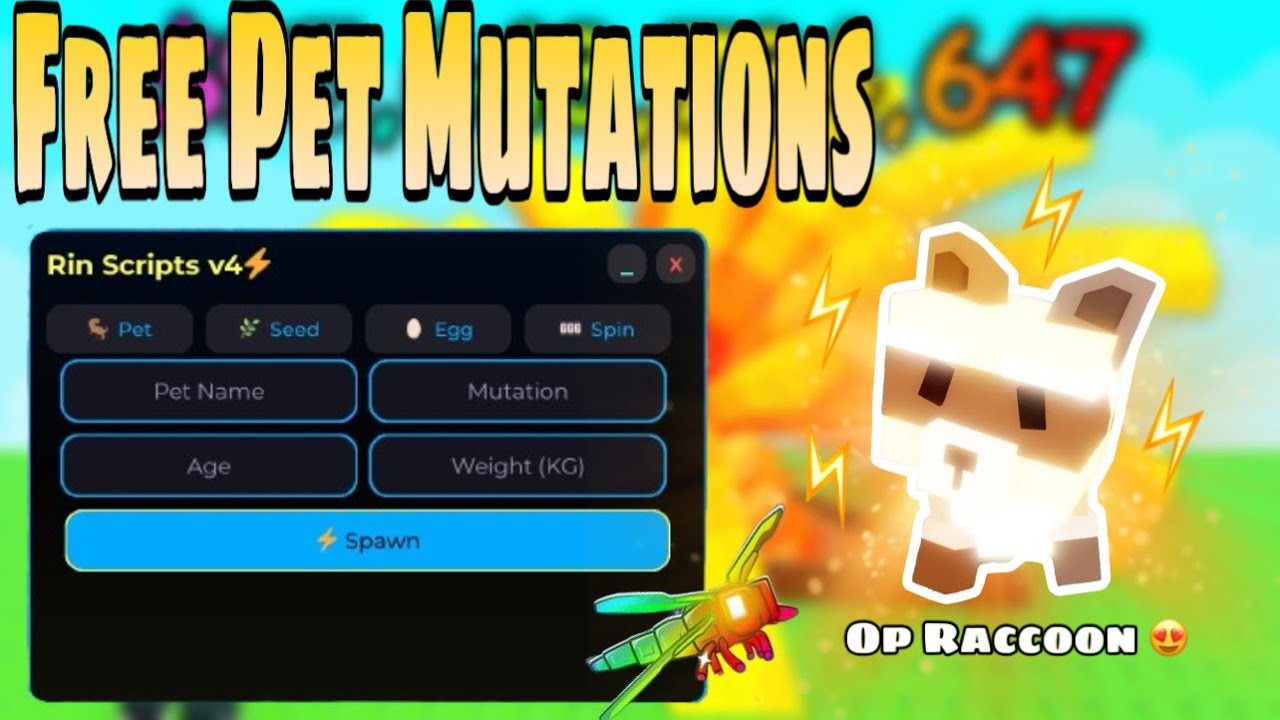 🦝⚡HOW TO GET FREE PET MUTATIONS in [🧬] Grow a Garden 🌶️ using Rin ...