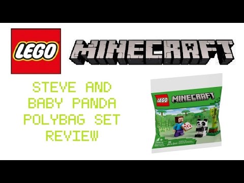 Lego Minecraft Steve and Baby Panda Polybag Review - YouTube