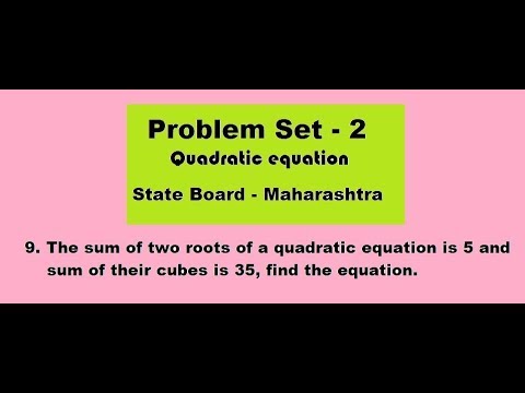 The sum of two roots of a quadratic equation is 5 and sum of their ...