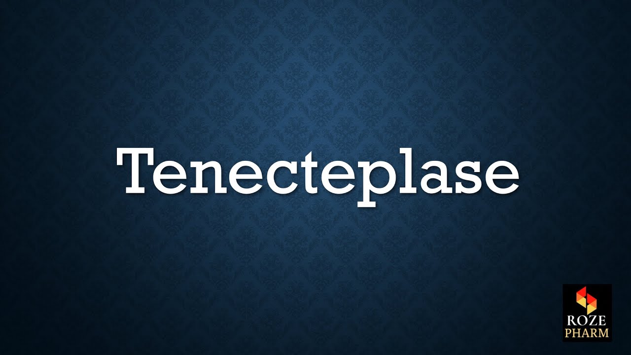 Tenecteplase pronunciation, How to say TNKase - YouTube