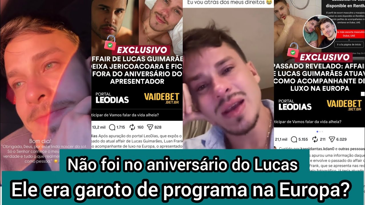 Luan Frank affair de Lucas Guimarães chora após notícias de que é GP e ...