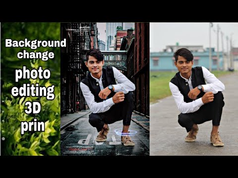 Background change photo editing 3D print picsart and lightroom - YouTube