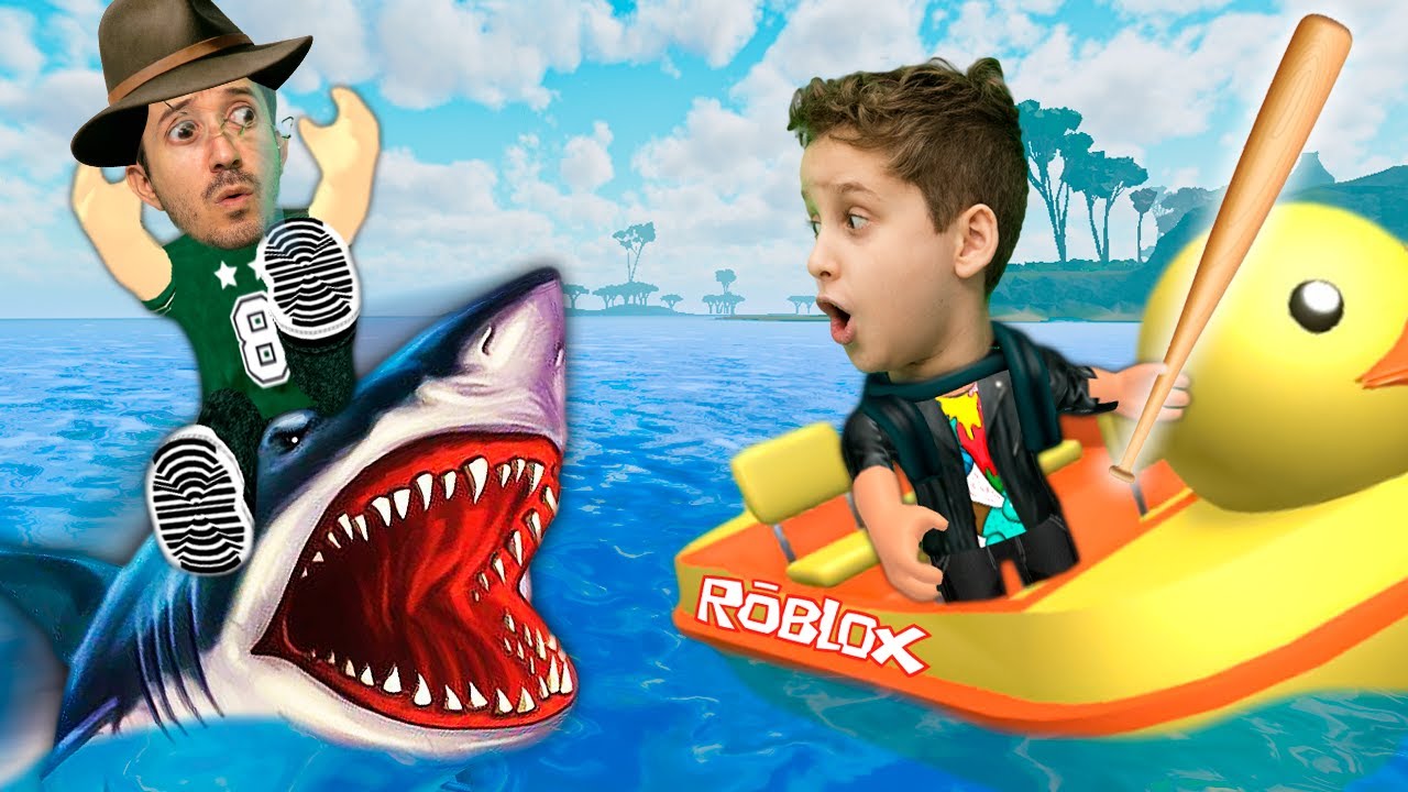 Caçamos Tubarão no Roblox - YouTube