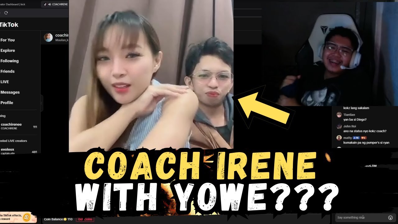 COACH IRENE WITH YOWE?? LAUGHTRIPAN SA TIKTOK LIVE | VIEWERS NAGSPAM ...