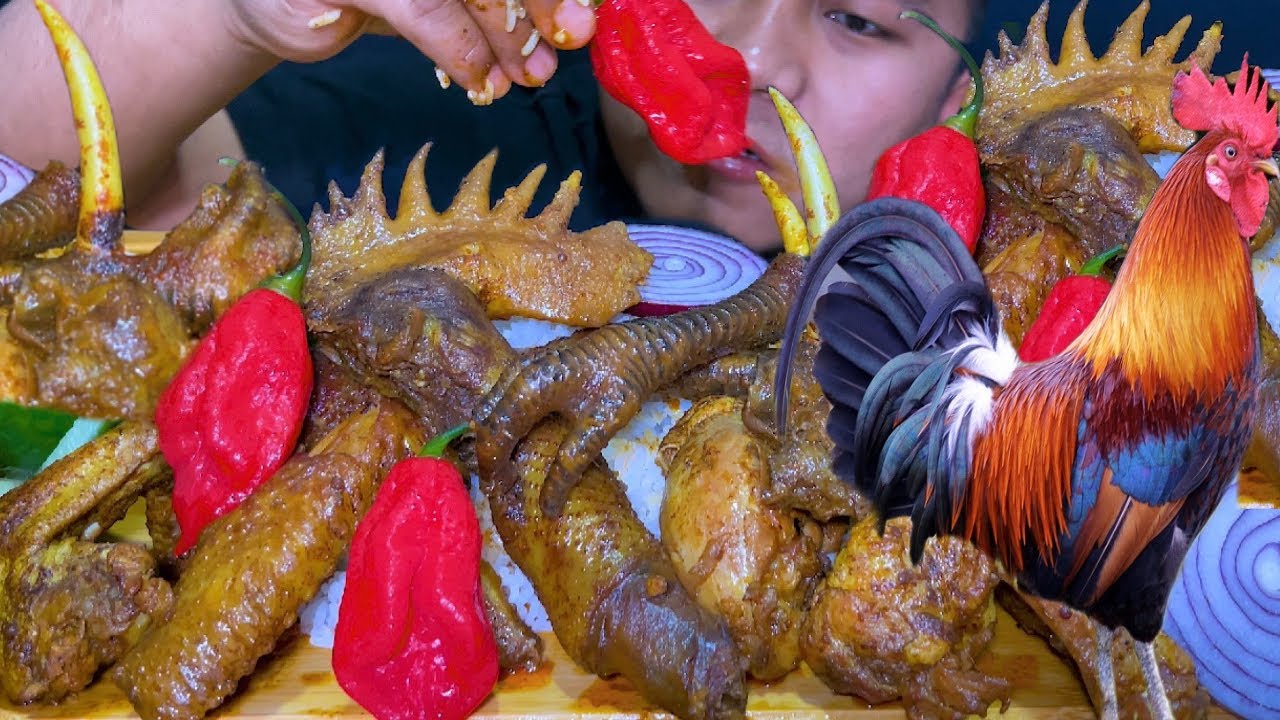 CHICKEN PARTS, COUNTRY CHICKEN (ROOSTER) 🐓🐔 & KING CHILLI 🌶️🌶️🌶️ ...