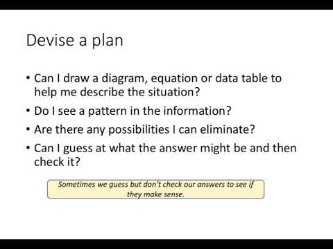 Polya's Method of Problem Solving