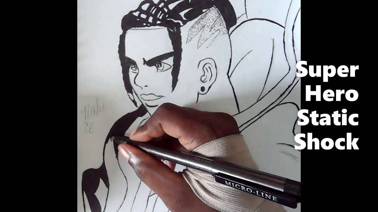 Drawing Static Shock (Time Lapse) - YouTube