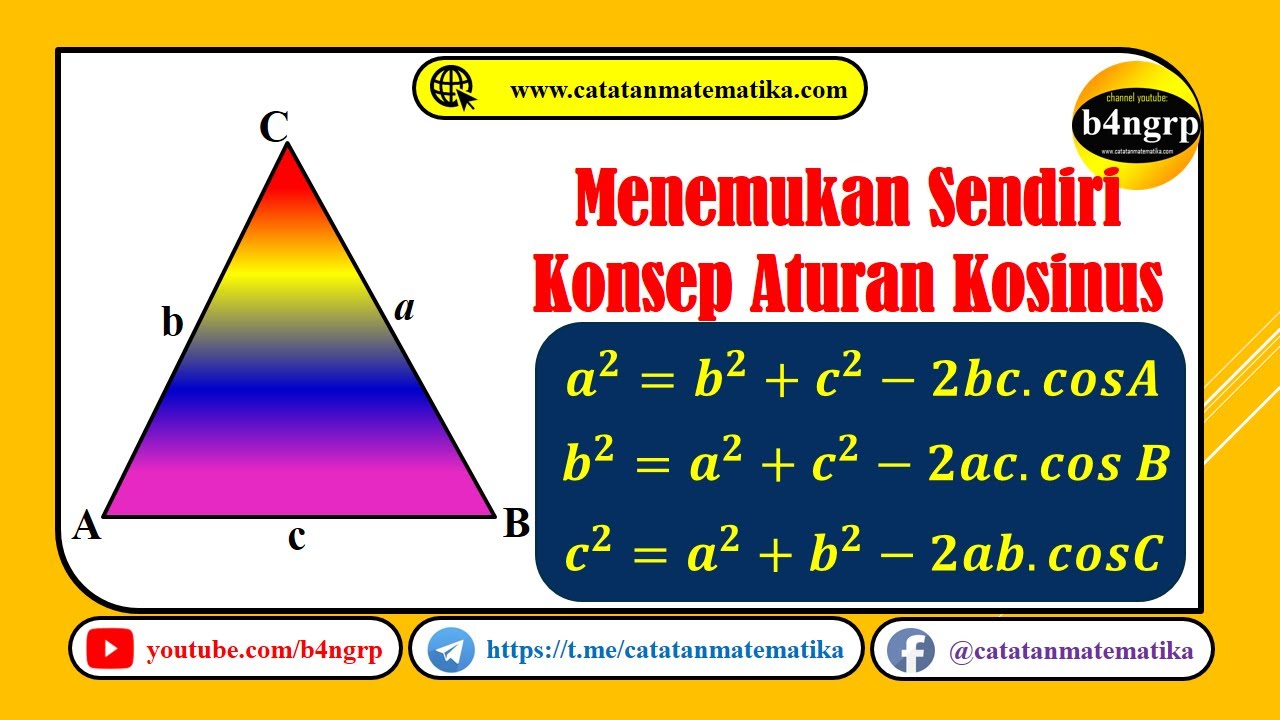Konsep Dasar Aturan Cosinus - Matematika Wajib Kelas 10 | Contoh Soal ...