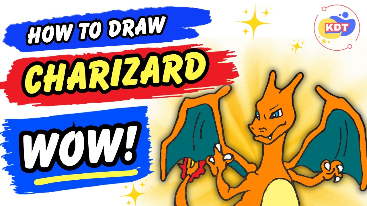 How to draw Charizard Pokémon - Step by Step - YouTube