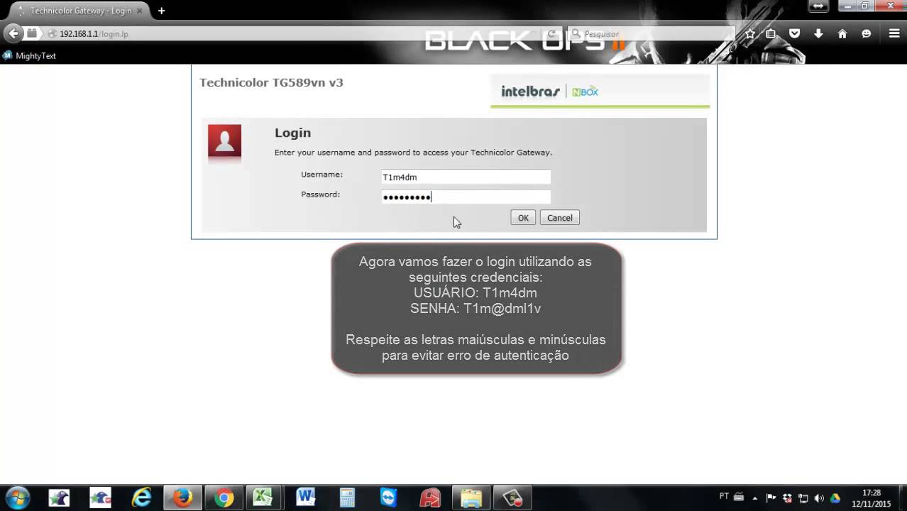 Modem Technicolor TG589vn v3 LiveTim - Modo Bridge - YouTube