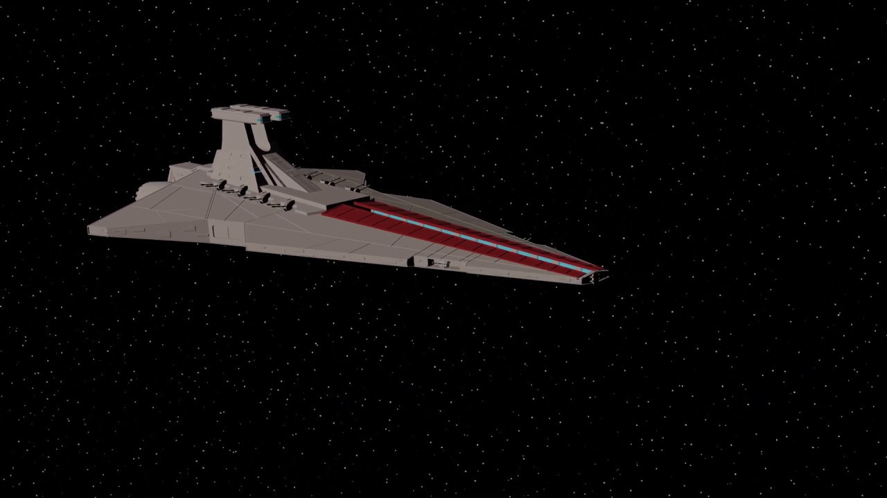 4K Venator Class Star Destroyer Animation CloneWars - YouTube