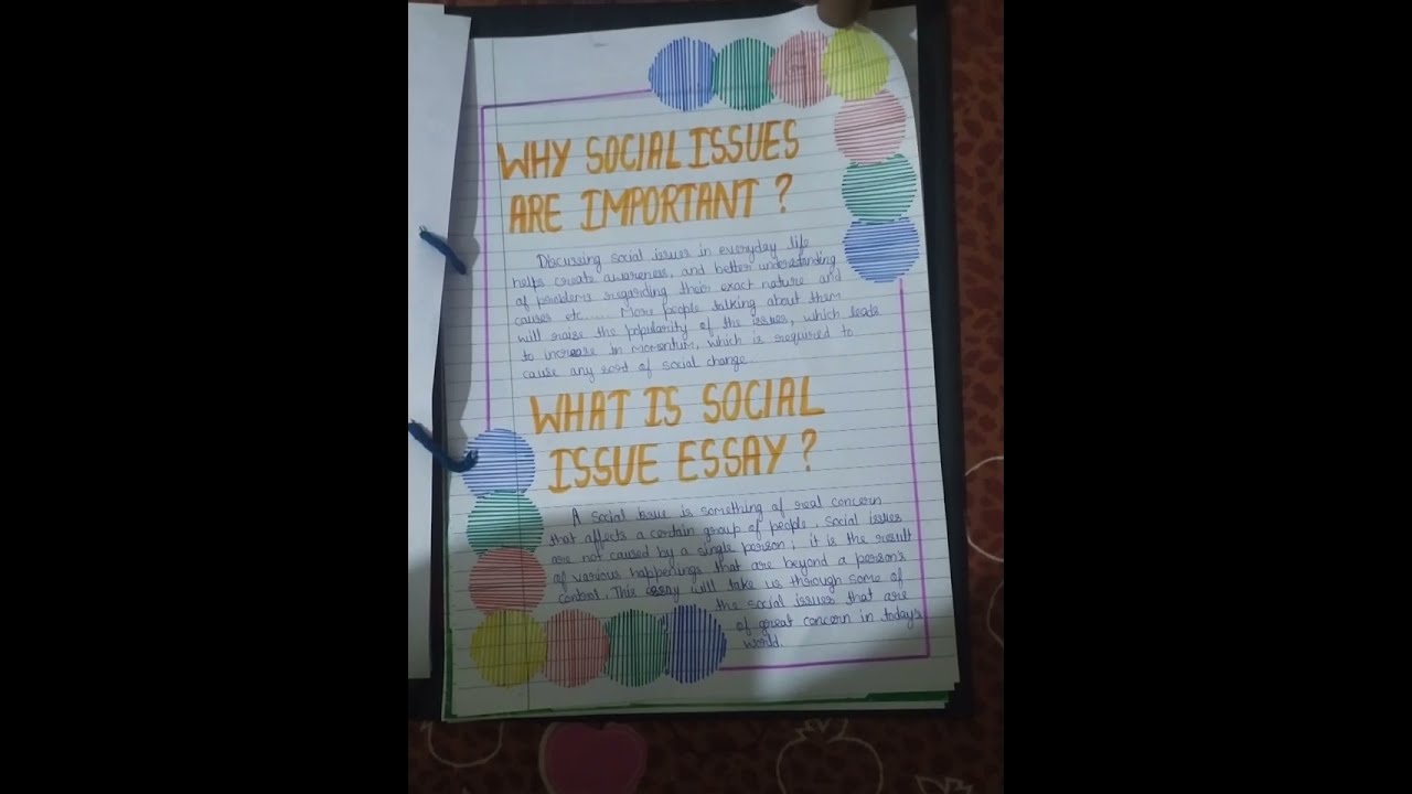 project file on social issues - class 10 (social science) - YouTube