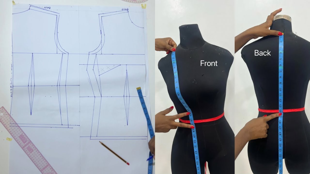 HOW TO DRAFT A BASIC BODICE | updated beginner friendly version | Easiest method - YouTube