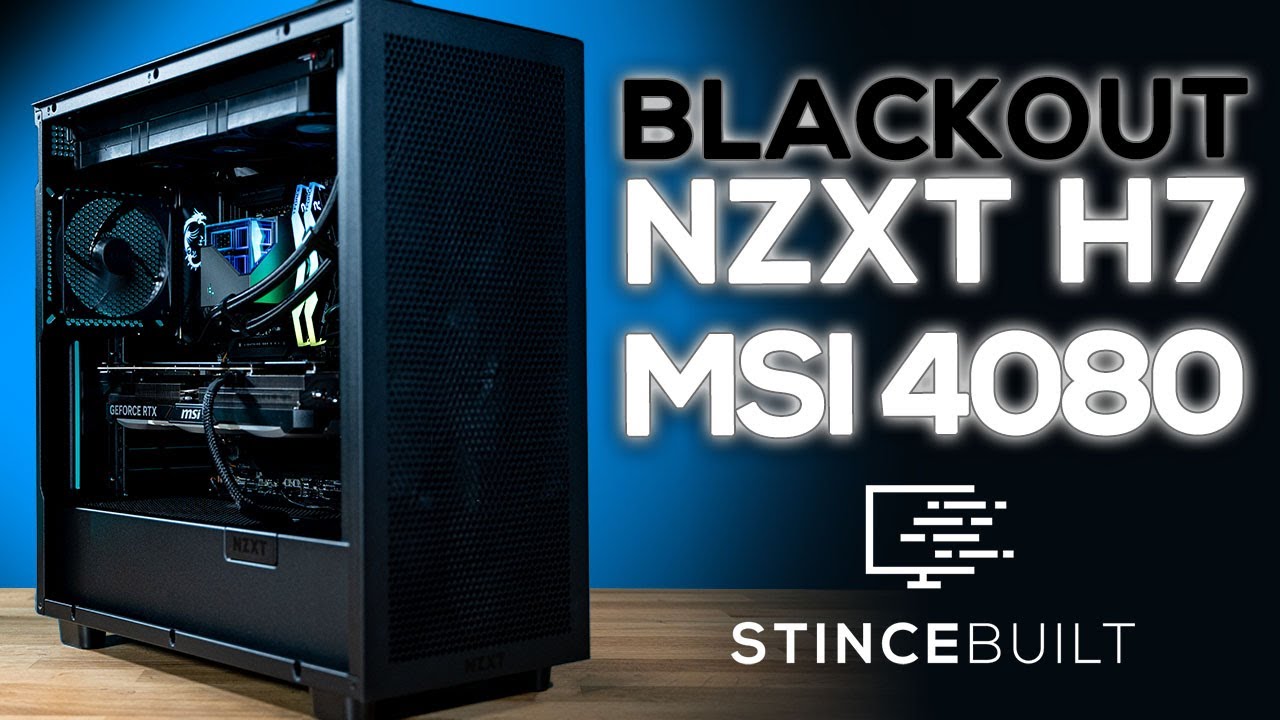 Black NZXT H7 FLow RTX 4080 & Ryzen 7800X3D Subtle RGB PC BUILD! - YouTube