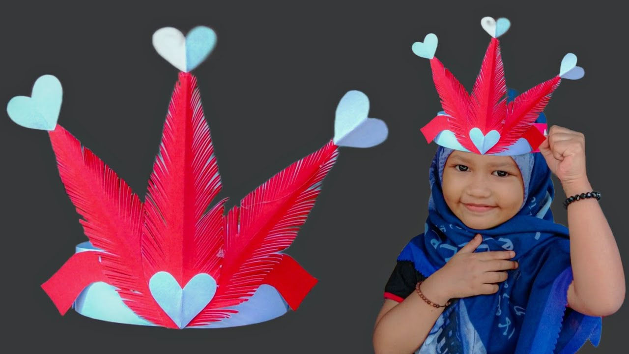 TOPI MERAH PUTIH SIMPLE & MUDAH - HIASAN 17 AGUSTUS KREATIF - TOPI ...