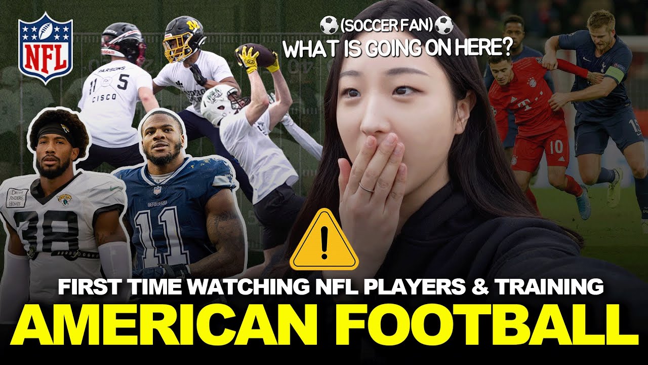 First time watching FOOTBALL as SOCCER fan (Training with NFL player ...