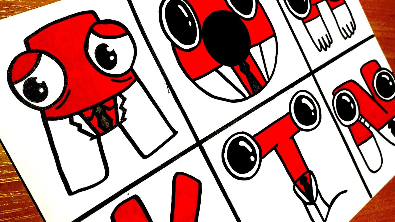 Drawing Alphabet Lore But They Red Rainbow Friends | Roblox Rainbow ...