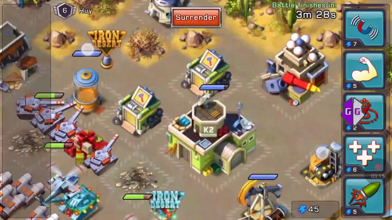 Iron desert Unlimited area damage using gameguardian - YouTube
