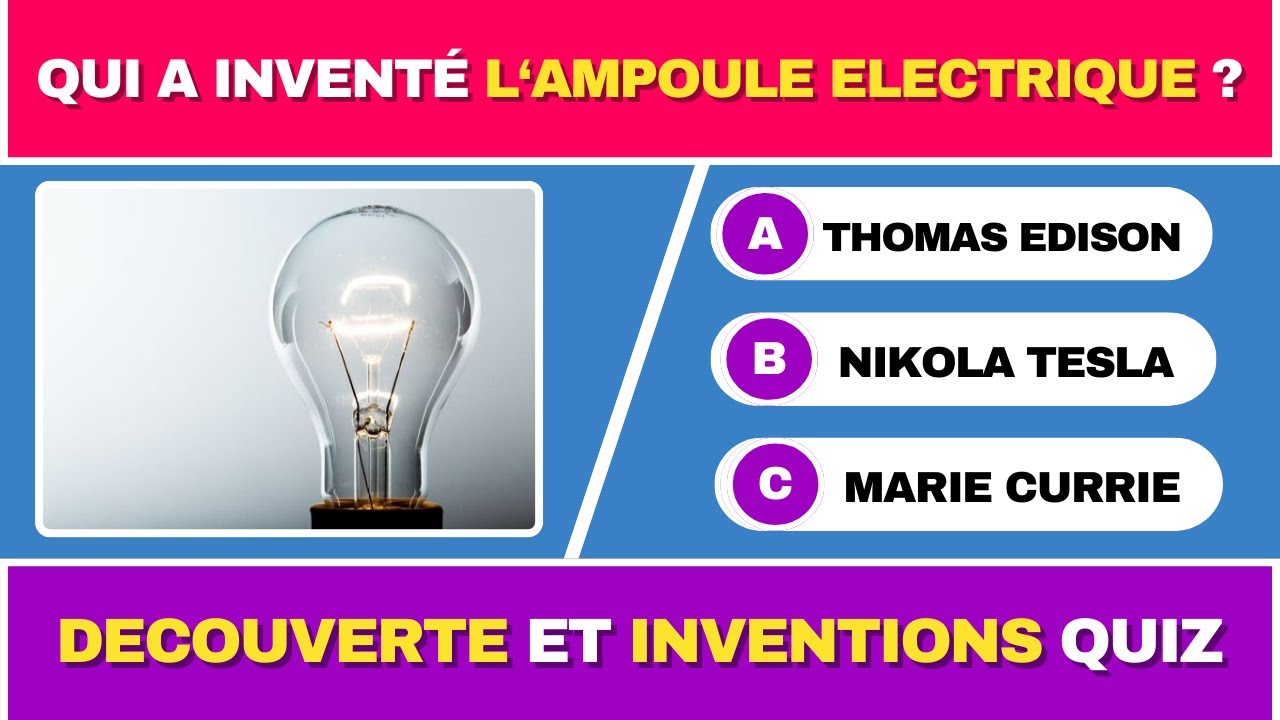 20 QUESTIONS SUR LES DECOUVERTES ET INVENTIONS | QUIZ D'HISTOIRE FACILE ...
