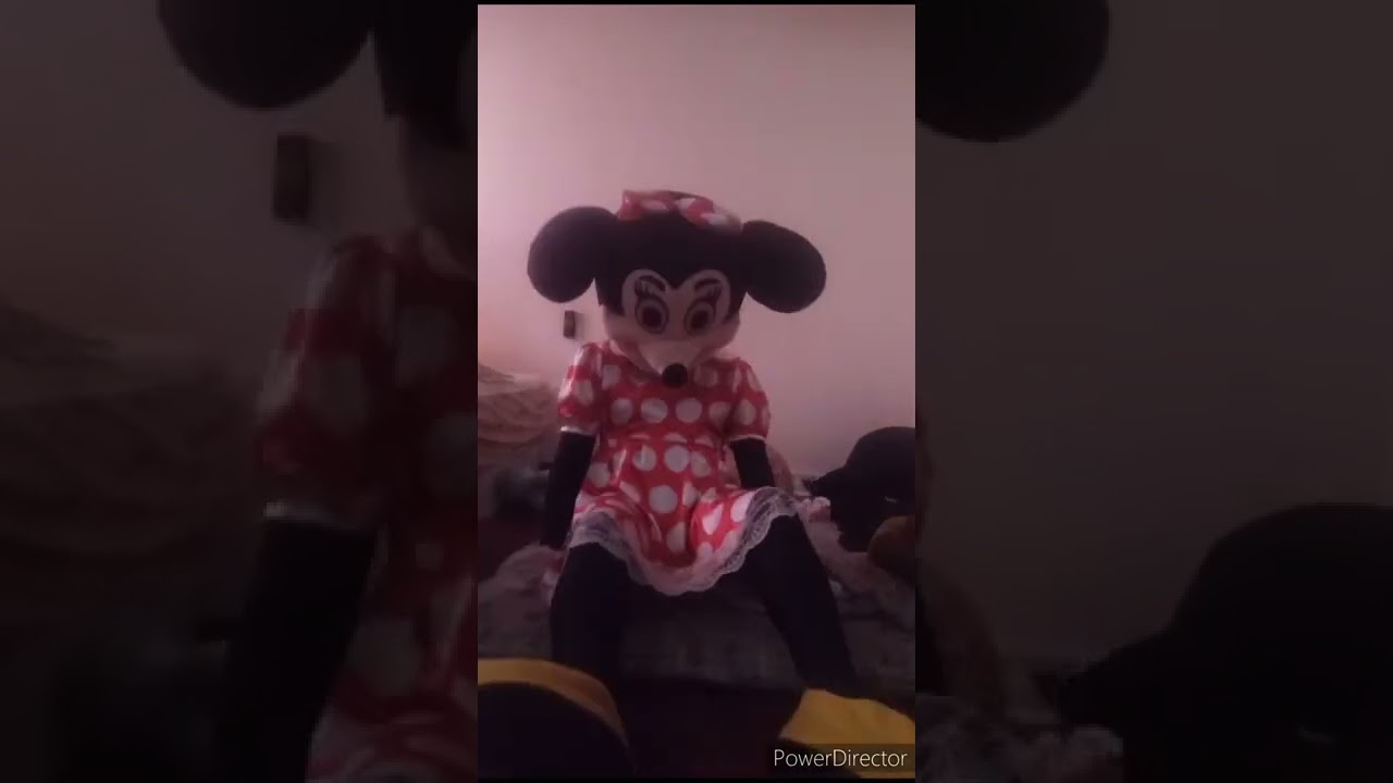 Minnie Mouse Mascot lying down - YouTube