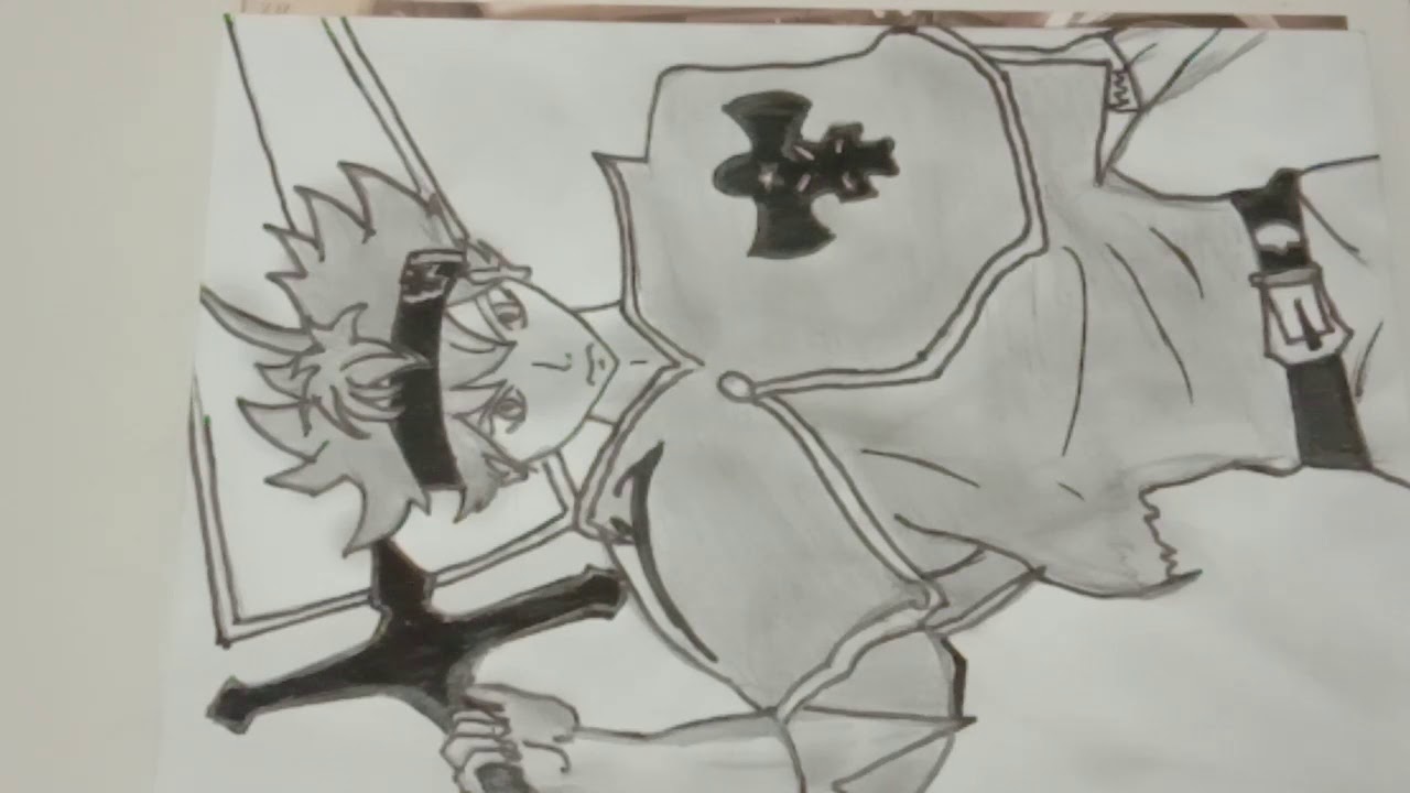Black Clover Asta dan pedang pertamanya Demon slayer sword Sketch - YouTube