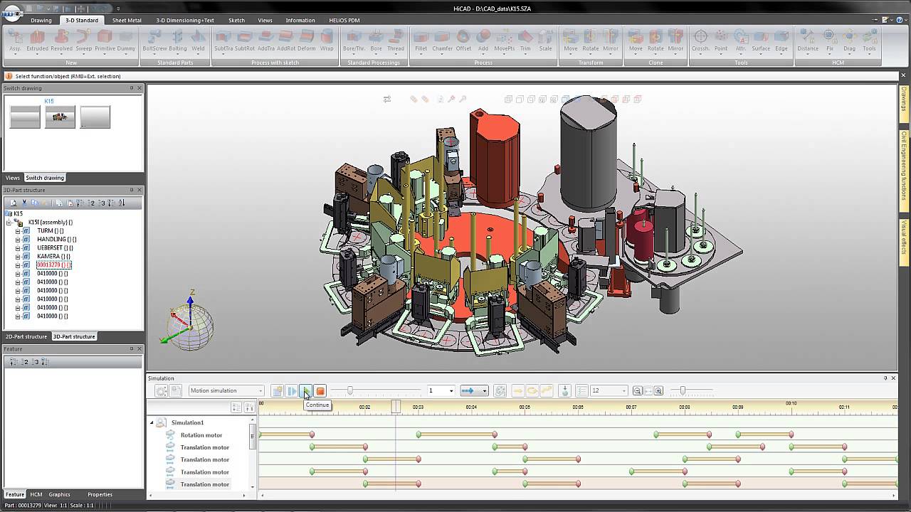 HiCAD 2014: Erste Schritte - Simulationstool in HiCAD - YouTube