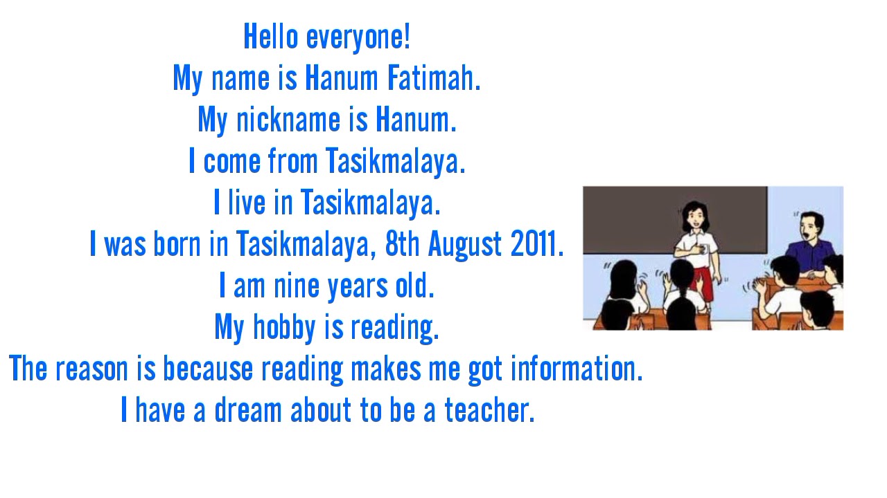 Contoh Introduction dalam Bahasa Inggris Sederhana Untuk Kelas 3 ...