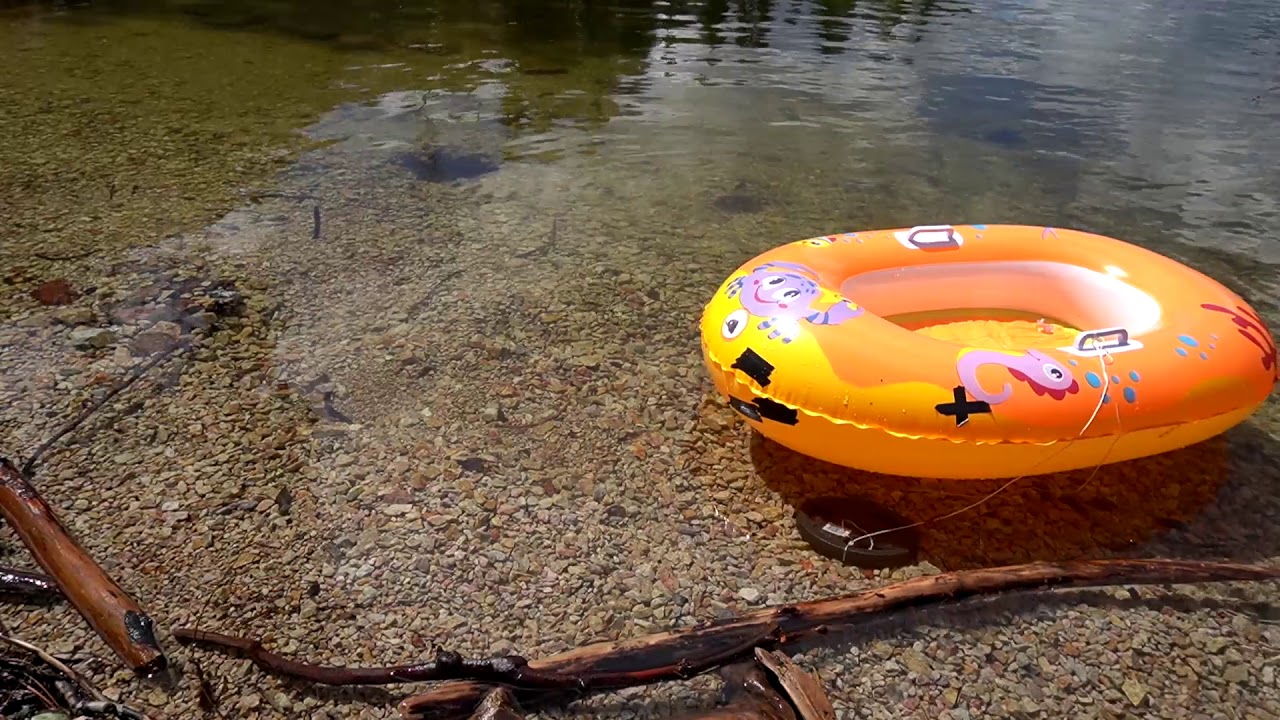 puncturing inflatable boat 2 - YouTube