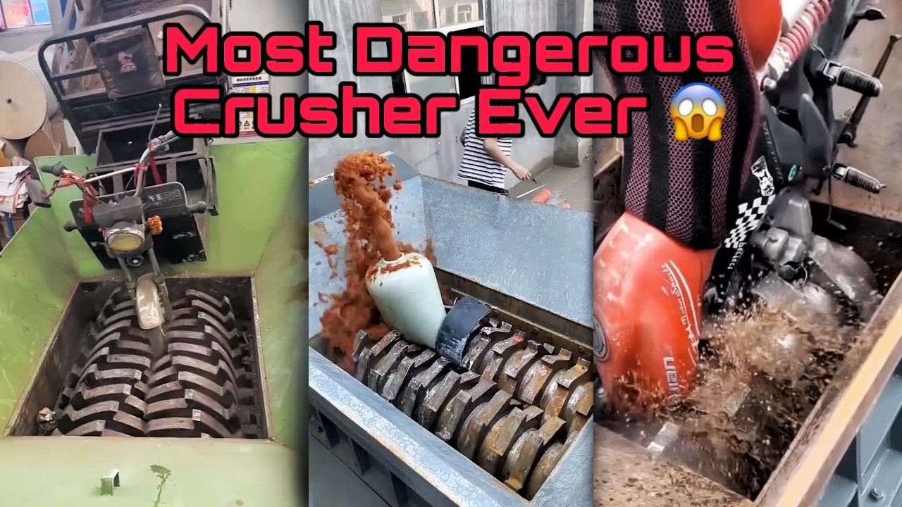 Amazing Dangerous Powerful Shredder & Crusher Machine Crushed ...