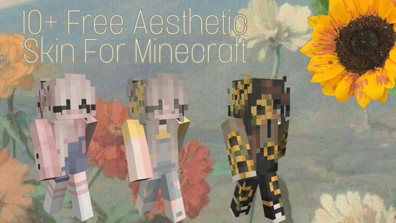 10+ Free Aesthetic Skin For Minecraft (Link on description) - YouTube