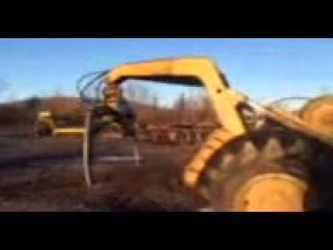1994 CAT 518C Grapple Skidder with Winch - YouTube