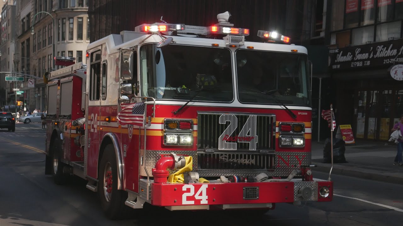 Subway Run for FDNY Engine 24 'Redrover' & Ladder 24 'Midtown Madness ...