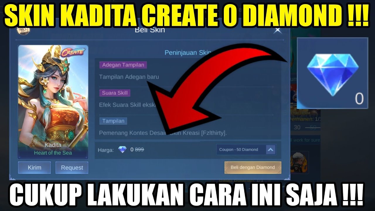 BENERAN DAPET SKIN KADITA CREATE 0 DIAMOND ! CUKUP PAKAI CARA INI ...