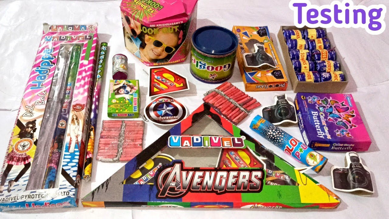 Different types of fancy cracker testing | Diwali firecracker testing ...