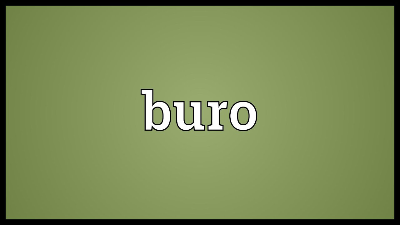 Buro Meaning - YouTube