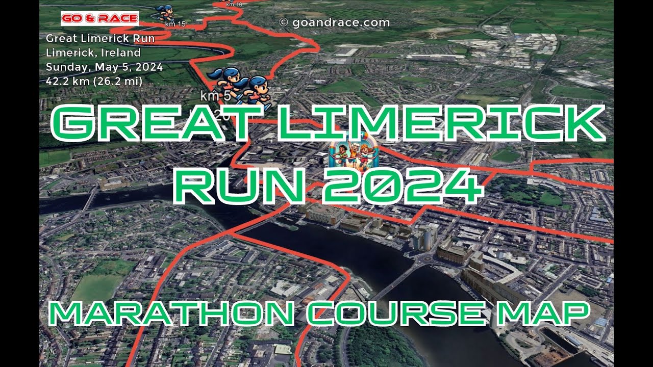 Great Limerick Run (2024): fly over the marathon course! Video of the ...