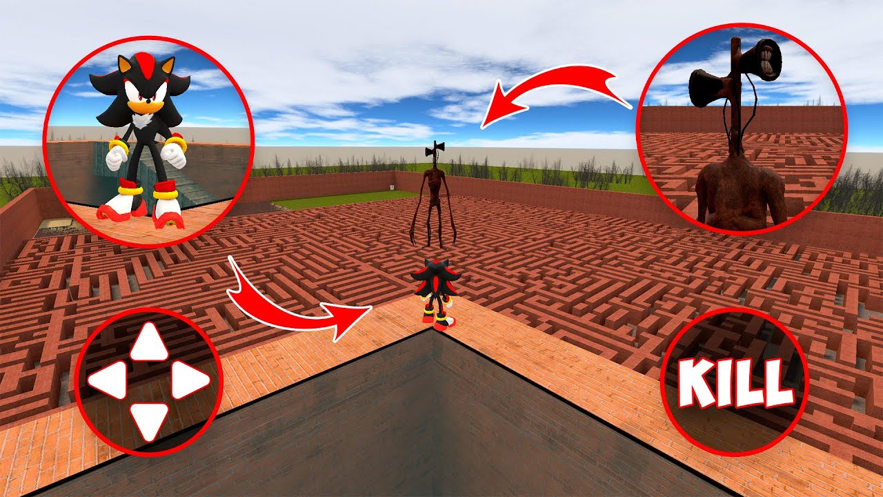 I Became SHADOW vs SIREN HEAD – Ultimate Maze Battle in Garry’s Mod! 😱 ...