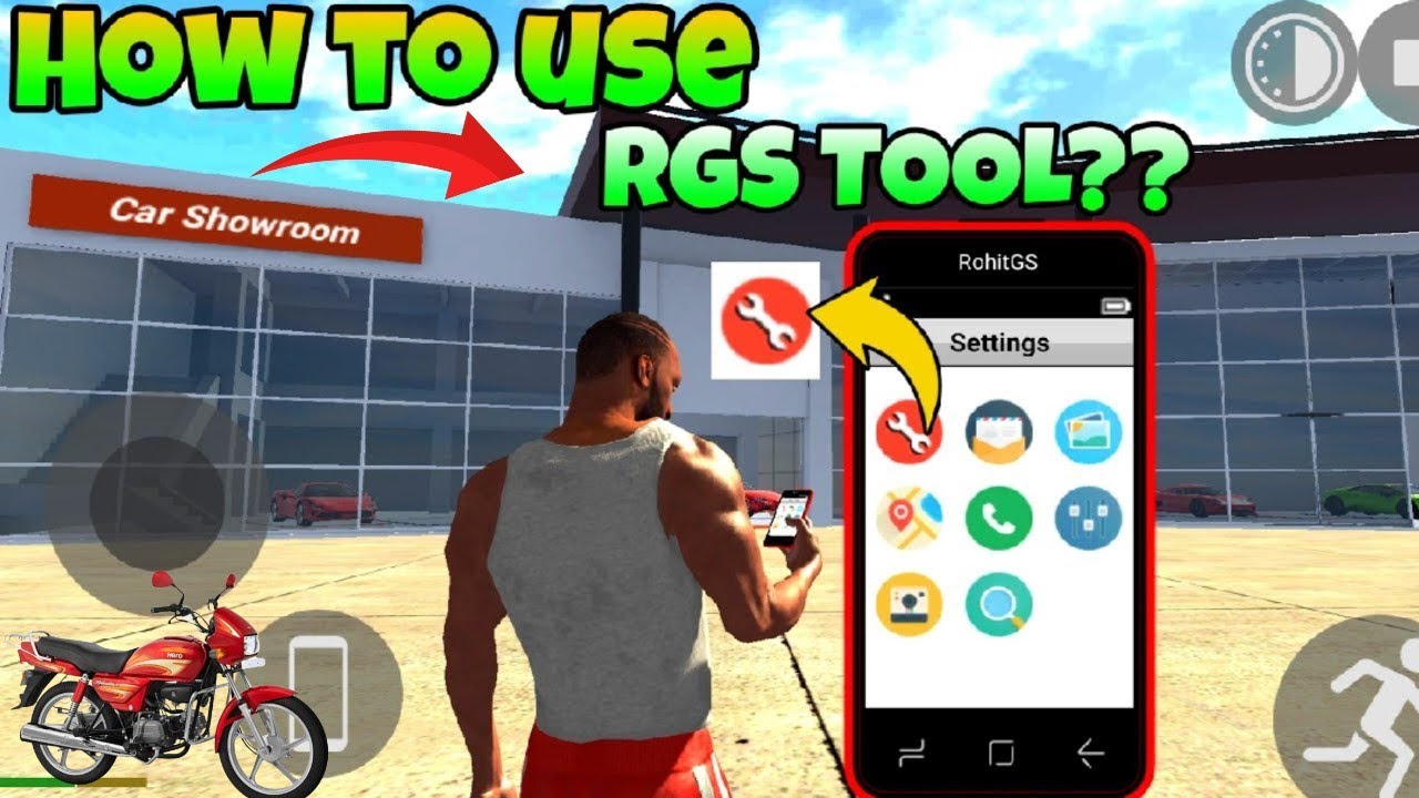 HOW TO USE RGS TOOL IN INDIAN BIKE DRIVING 3D GAME // Ss Play Gaming ...