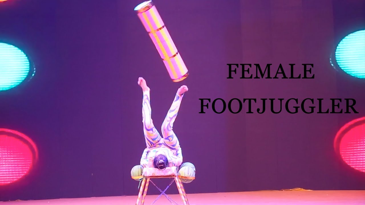 Female Foot Juggler Live Performance by Zenith Dance Troupe Delhi ...