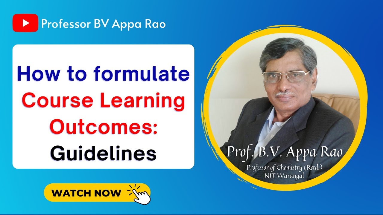 How to formulate Course Learning Outcomes - Guidelines - YouTube
